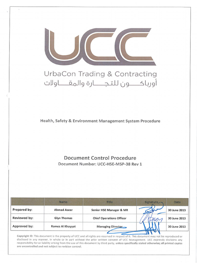 Document Control Procedure | PDF