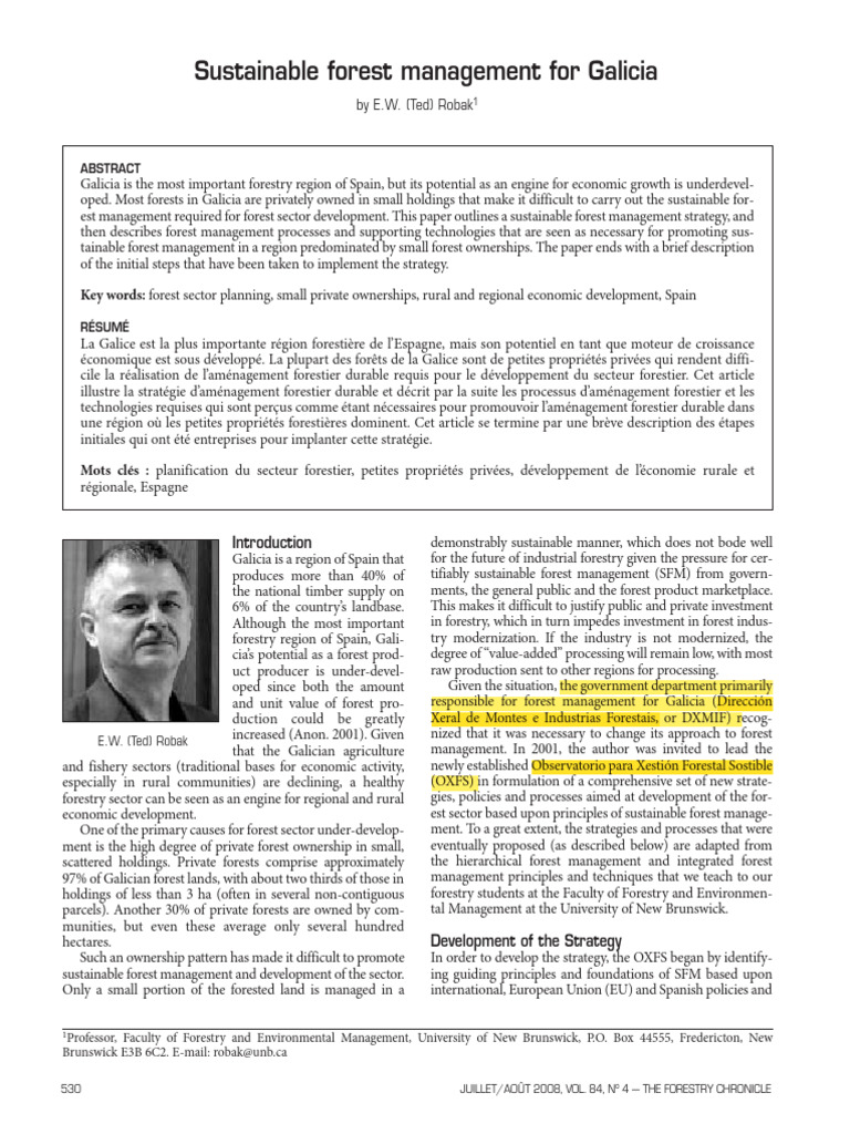 Sustainable Forest Management For Galicia | PDF | Forestry | Forest ...