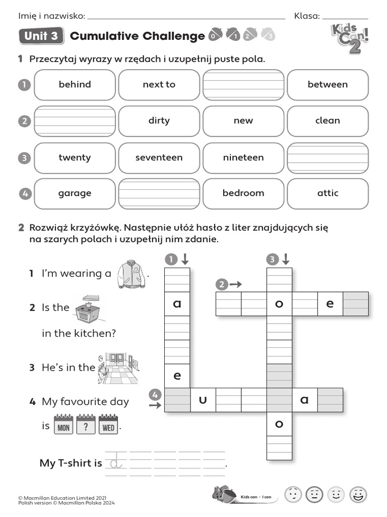 Kids Can 2 - Cumulative Challenge - Unit 3 | PDF