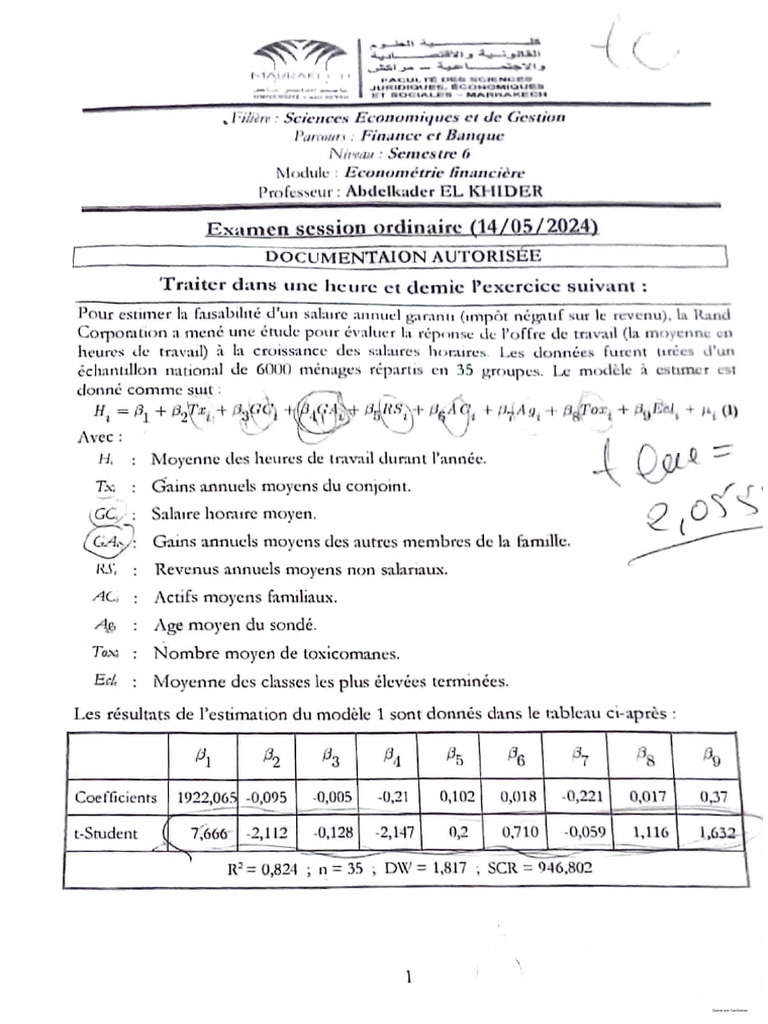 Examen 2024 Eco Shm&s | PDF