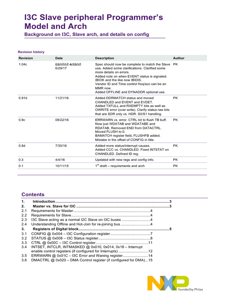 i3c_peripheral_programmers_model | PDF | Computer Engineering | Computing