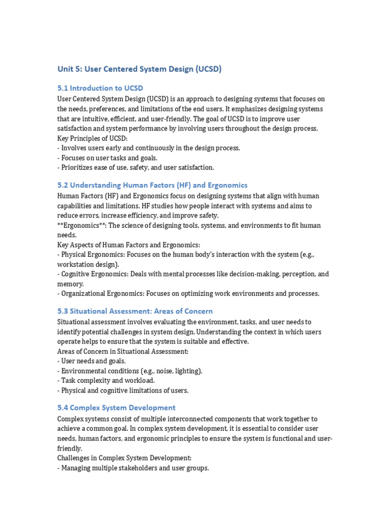 Unit 5 UCSD Notes | PDF | Human Factors And Ergonomics | Usability