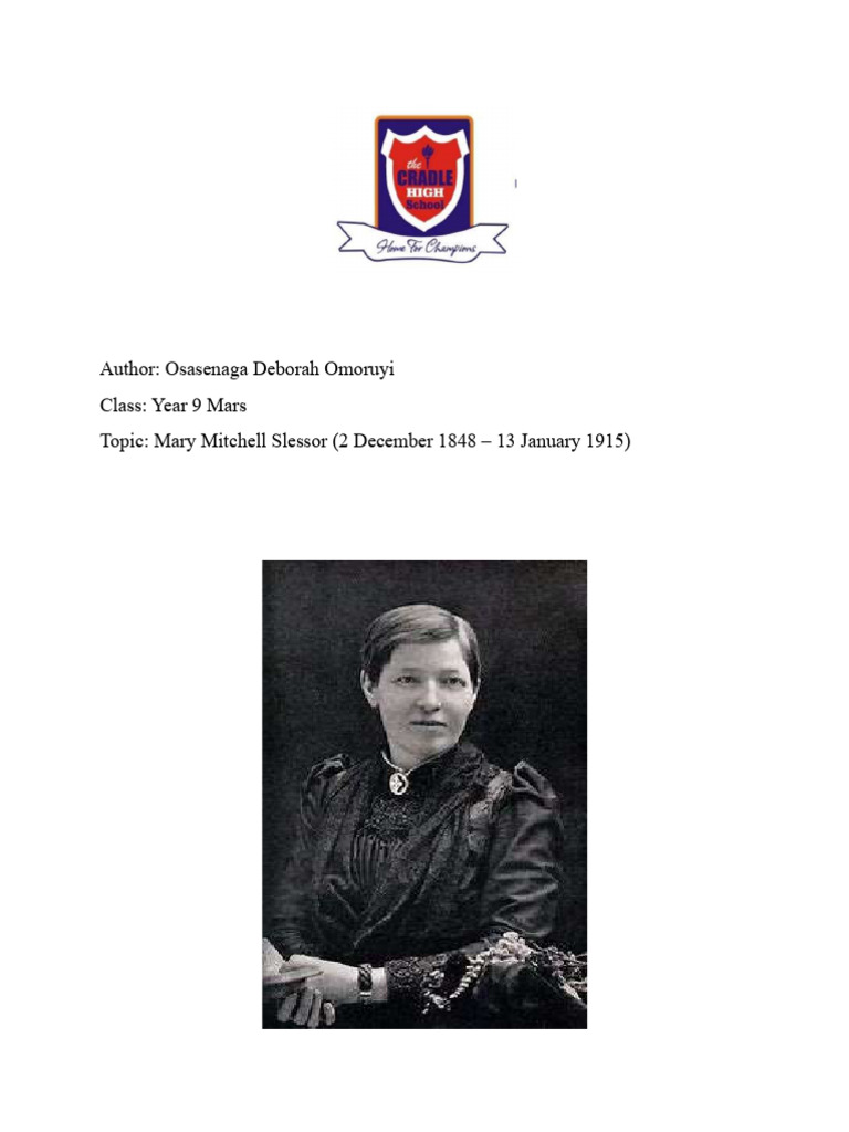 Mary Slessor: Early Life and Mission | PDF