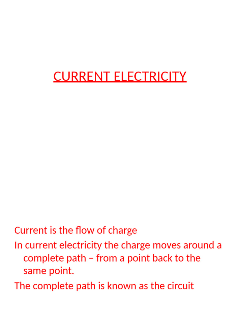 Current Electricity | PDF | Electric Current | Series And Parallel Circuits
