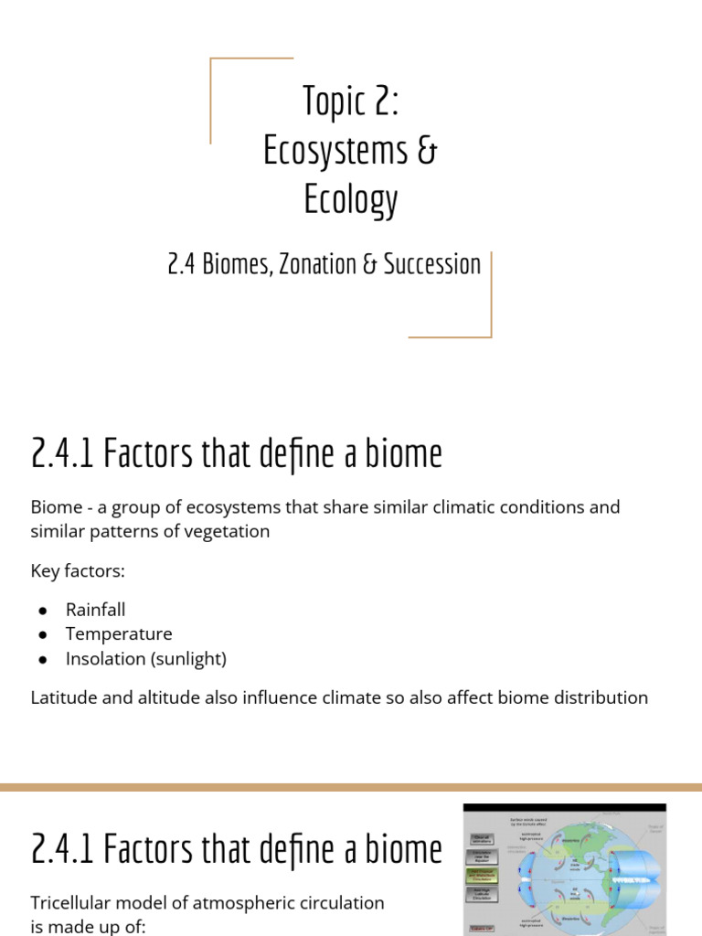 2.4 Biomes Zonation and Succession | PDF | Atmospheric Circulation ...