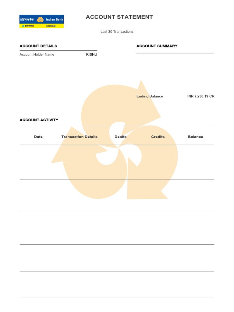 Rishu's Account Activity | PDF | Debits And Credits | Money