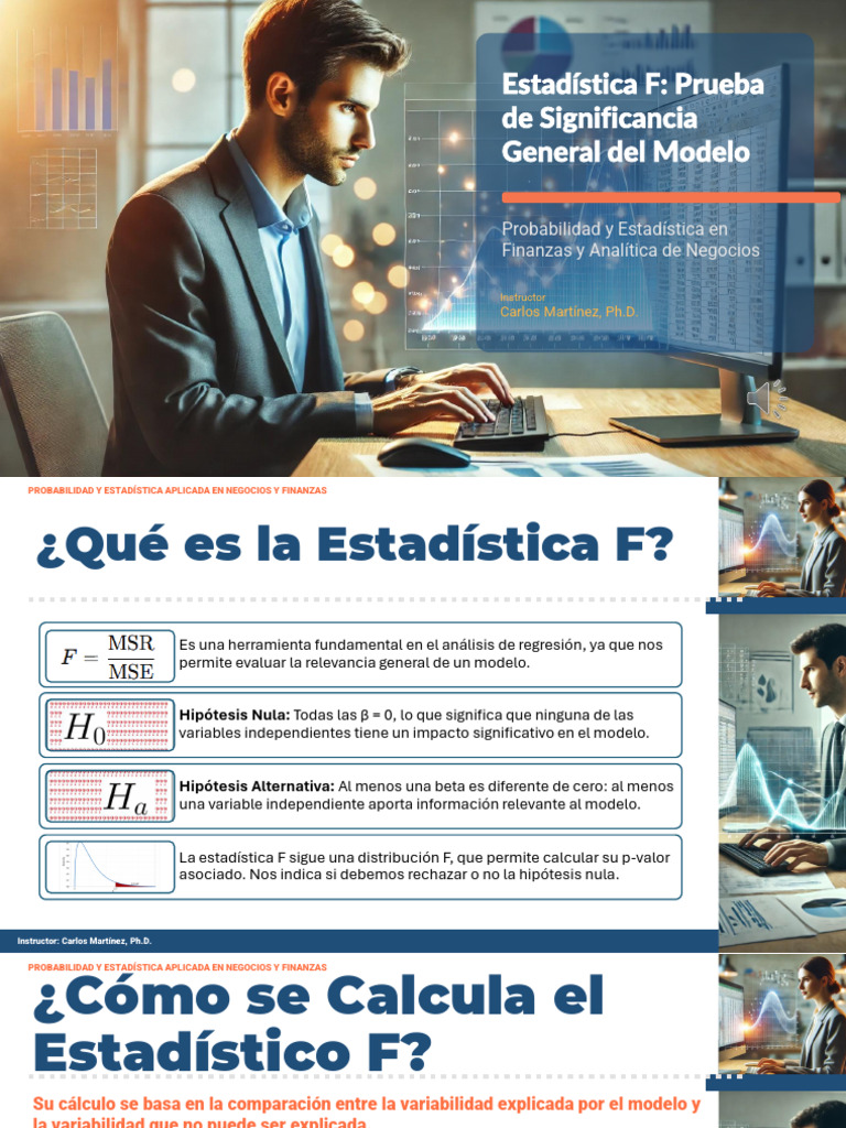 La Estadística F y la Prueba de Significancia General del Modelo | PDF | Estadísticas | Science