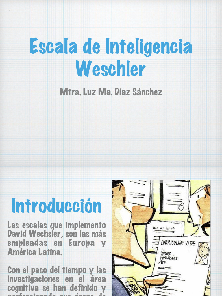 Escalas de Inteligencia Wechsler: Guía Completa | PDF | Escala de ...