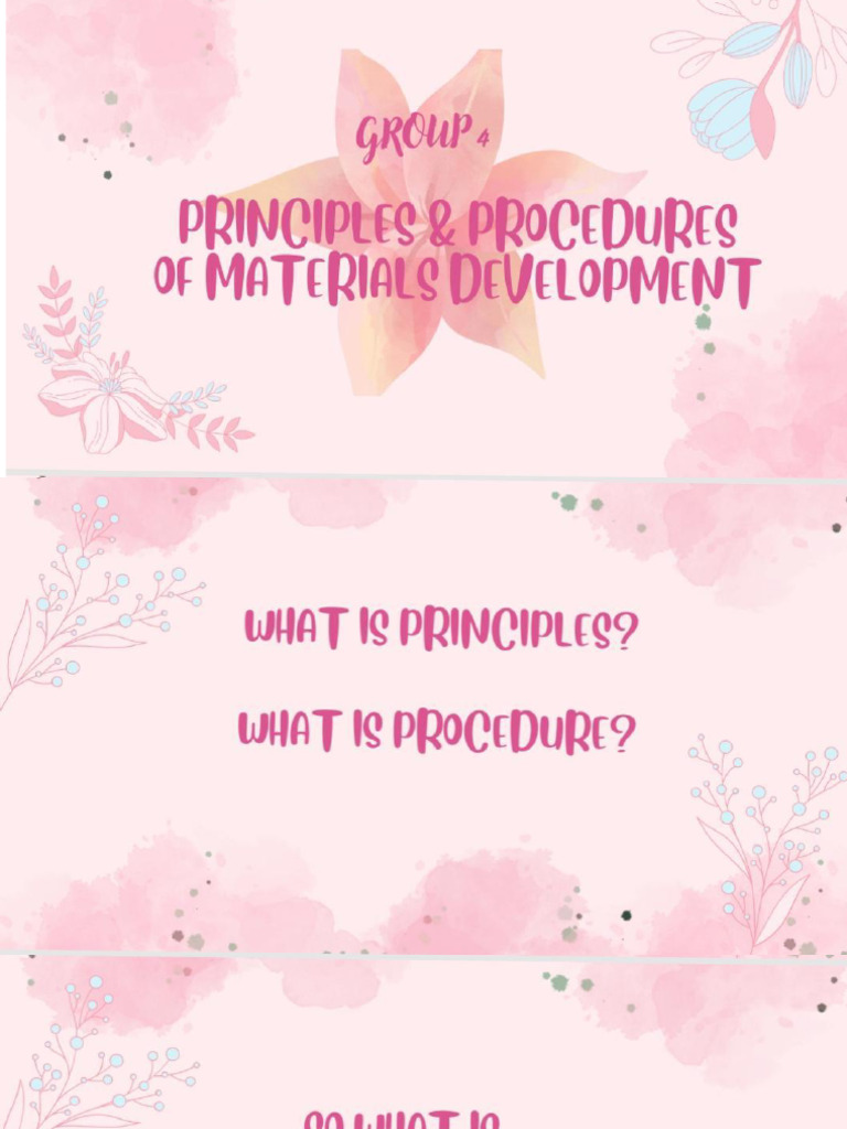 Group 4 PPT Principles and Procedure Section 3 | PDF