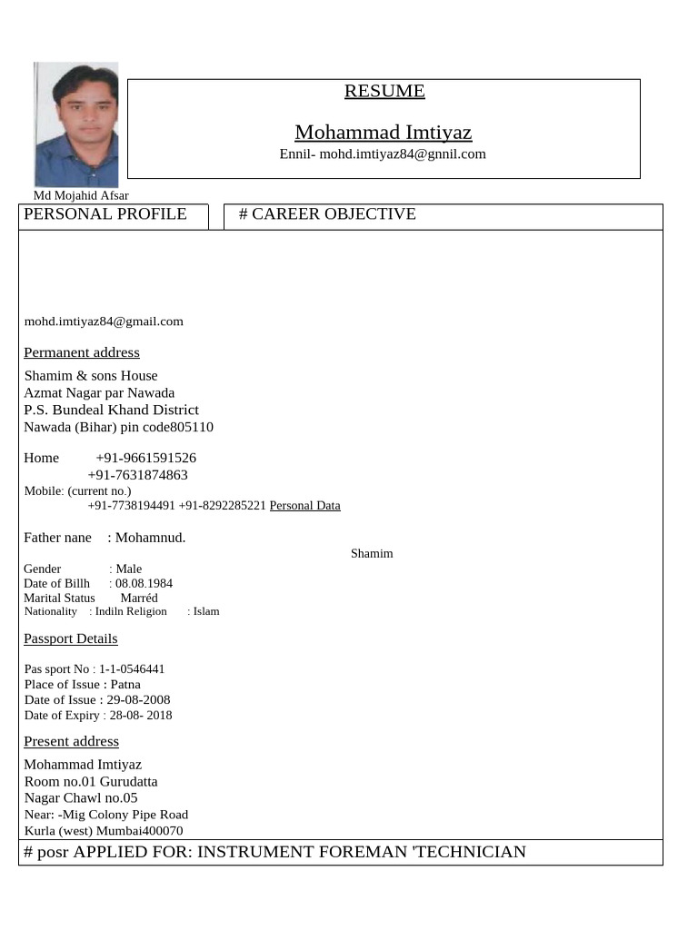 01) inst.foreman updated(imtiyaz) | PDF | Mechanical Engineering | Equipment