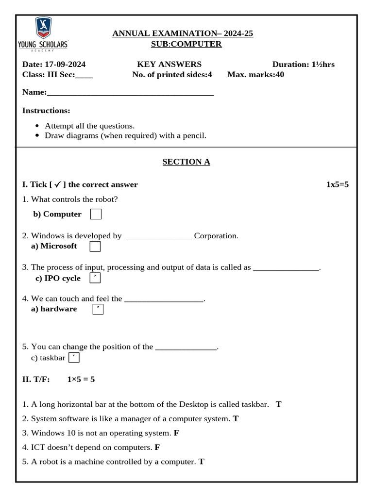 Class 3COMPUTER MID TERM | PDF | Operating System | Input/Output
