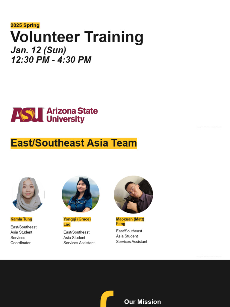 Asu Volunteer Training 2025spring | PDF | Human Communication