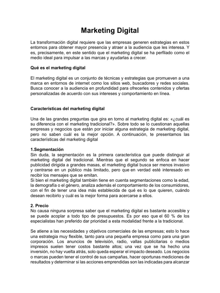 Marketing Digital | PDF | Publicidad digital | Marketing