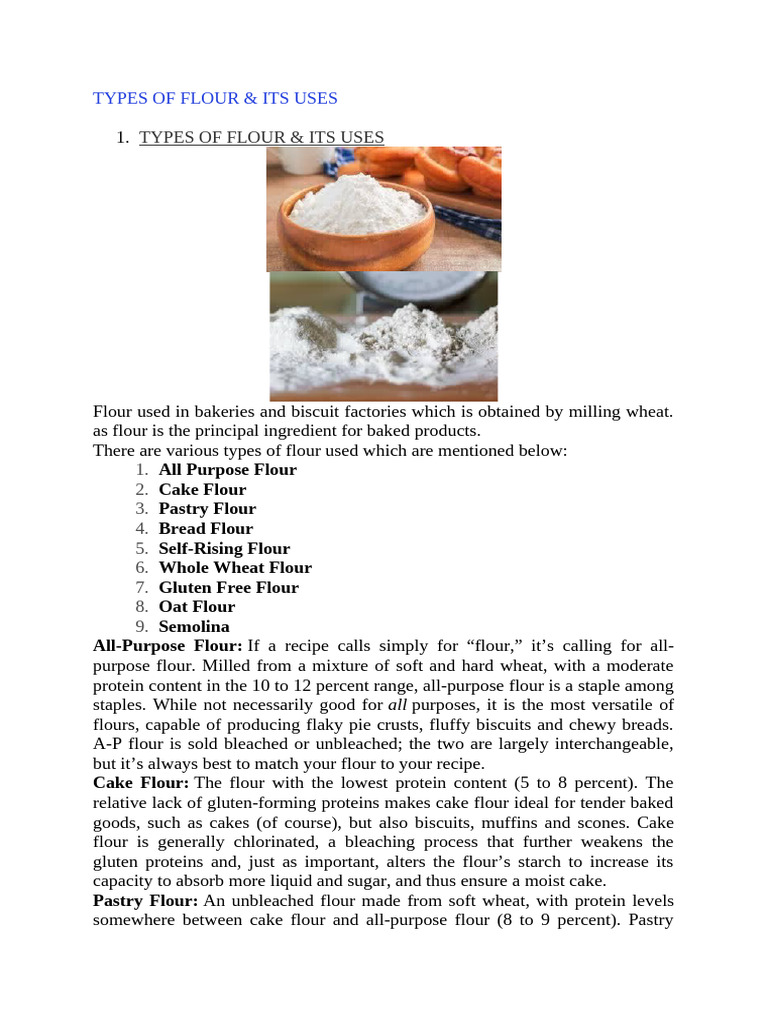 Intro to flour | PDF | Flour | Breads
