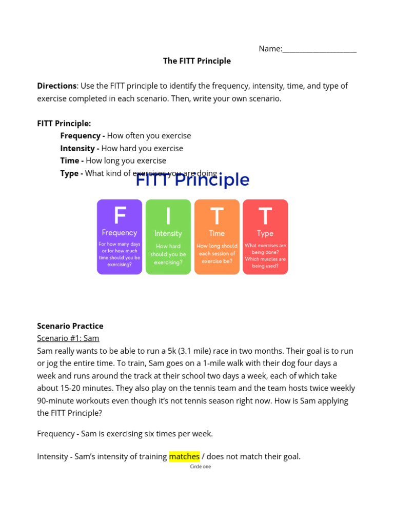 1 - The FITT Principle | PDF | Weight Training | Sports Science