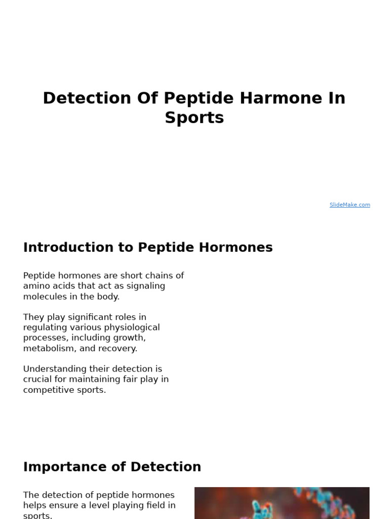 Detection of Peptide Harmone in Sports | PDF | Doping In Sport | Mass ...