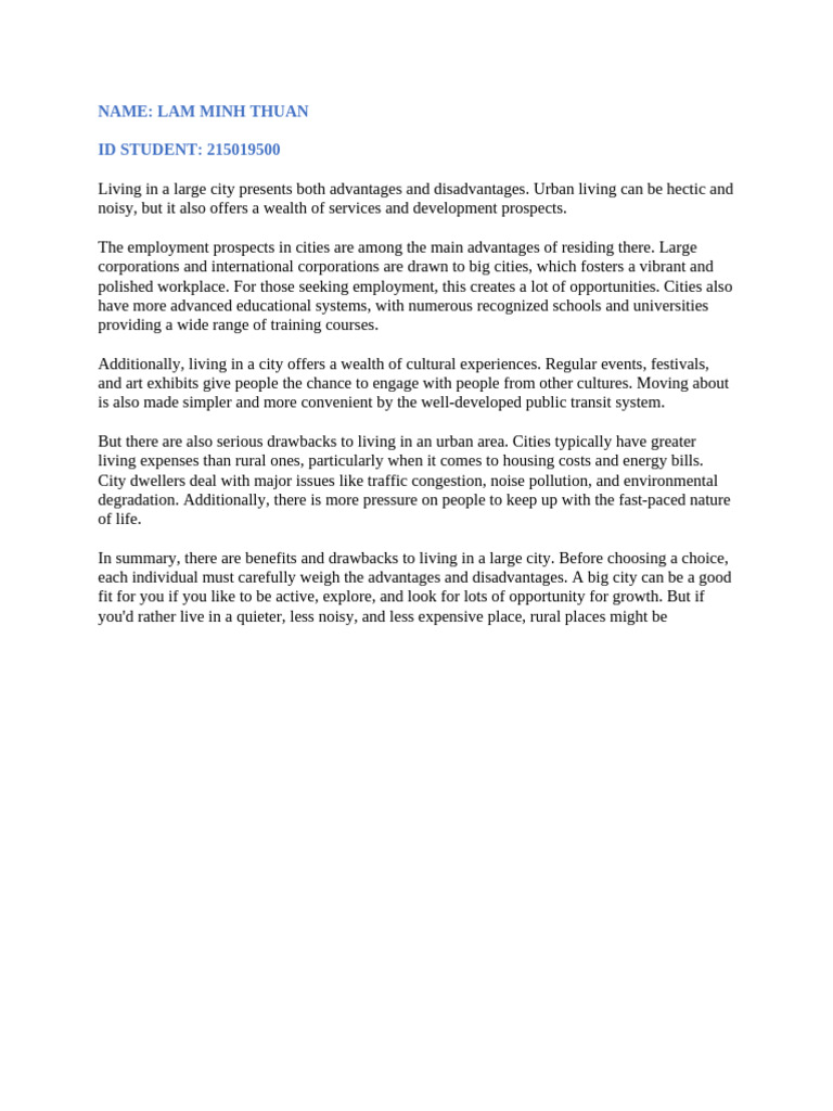 Lam Minh Thuan 215019500 Writing | PDF