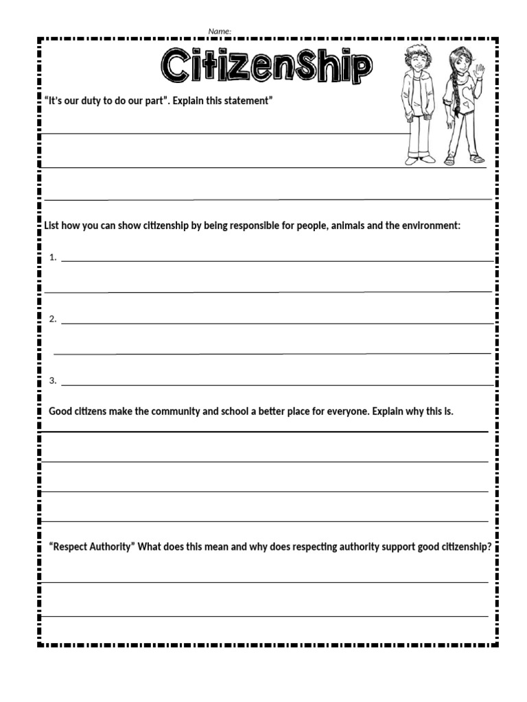 Understanding Citizenship Responsibilities | PDF