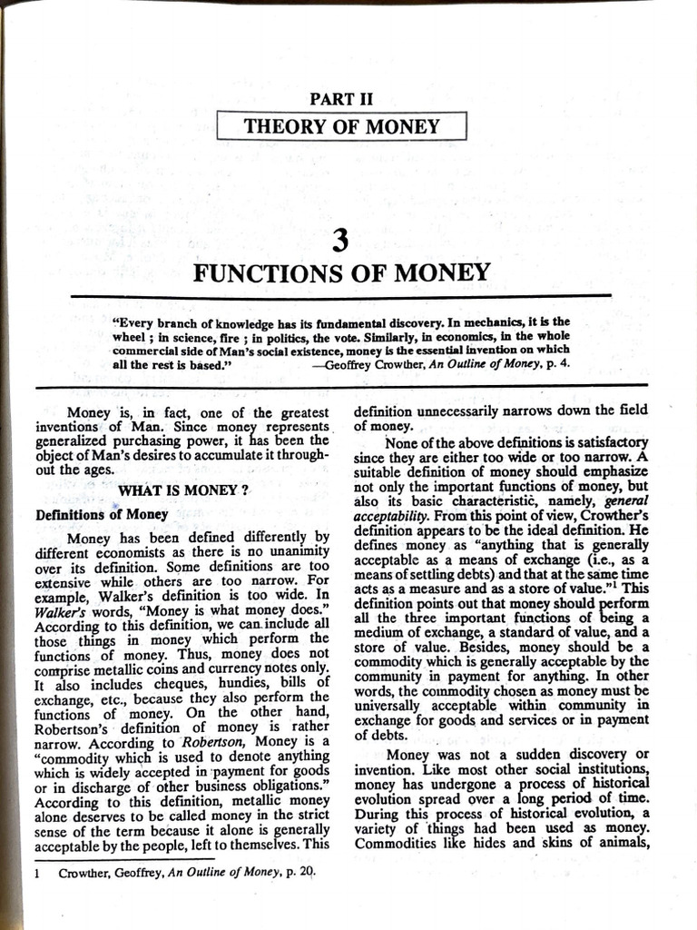 Functions of Money | PDF | Money | Value (Economics)