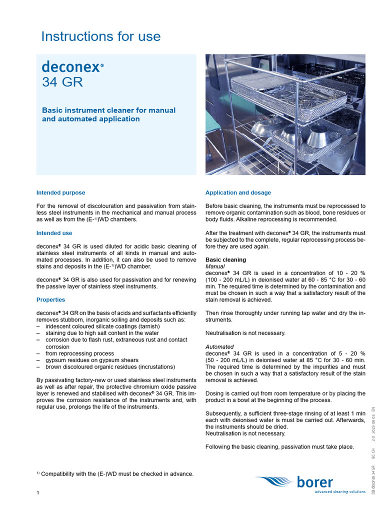 DB Deconex 34 GR EN V2.0 230803 | PDF | Corrosion | Metals