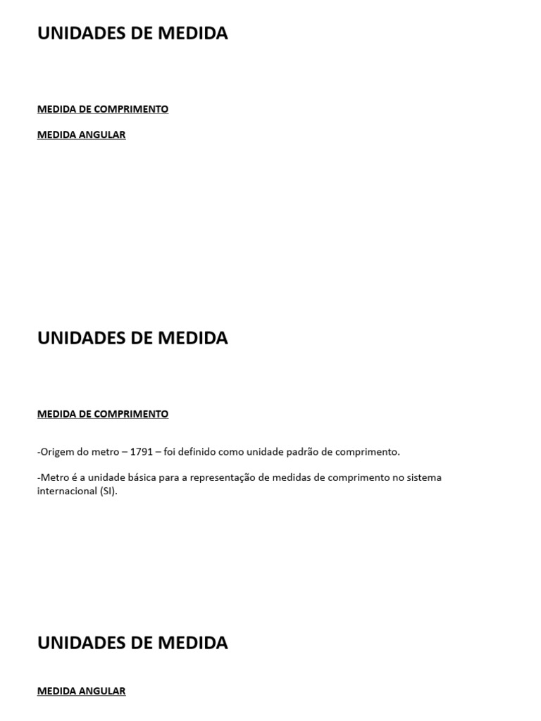 Aula2 - Unidades de Medida | PDF