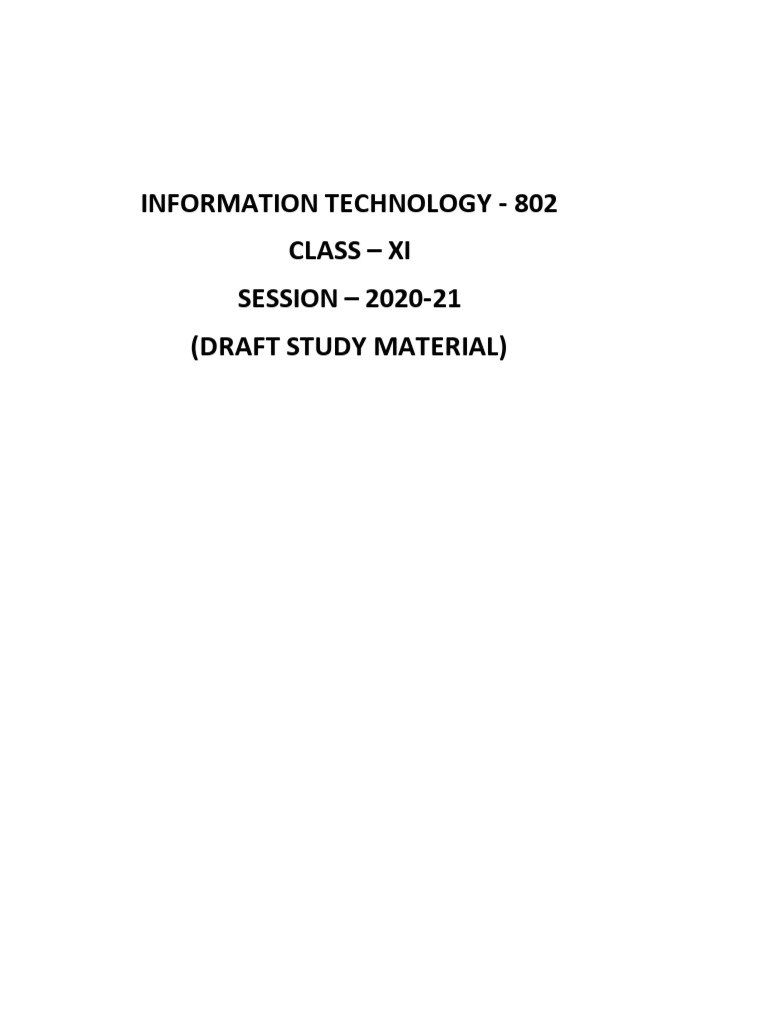 IT 802 Class 11 Study Material | PDF | Computer Data Storage ...