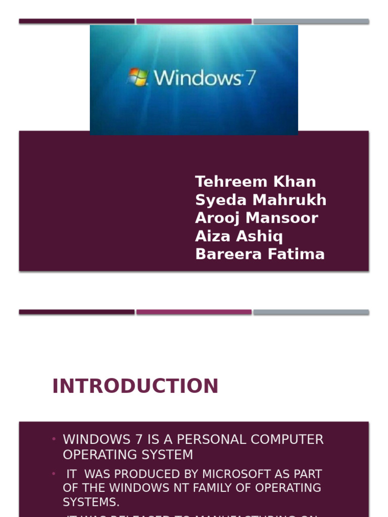 Windows 7 | PDF | Microsoft Windows | Windows 7