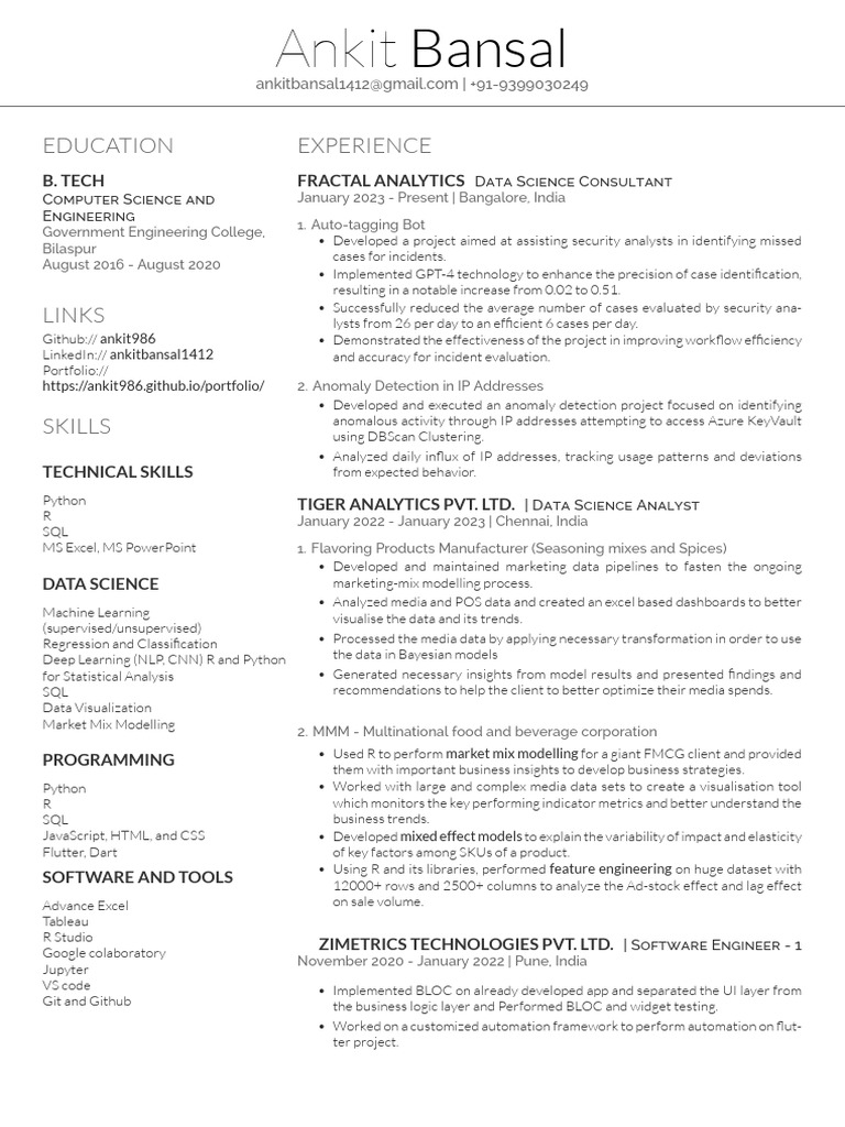 Ankit Bansal Data Science 24 | PDF | Analytics | Data Science