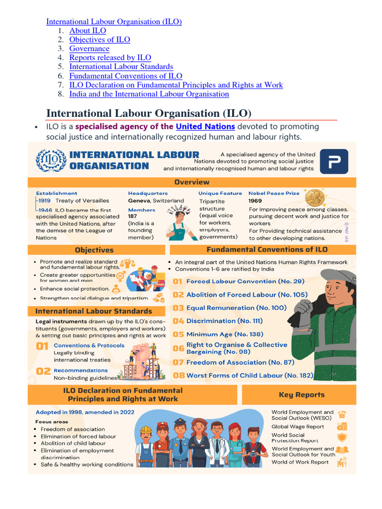 ILO Objectives and Fundamental Conventions - MCQ - Q&A | PDF ...