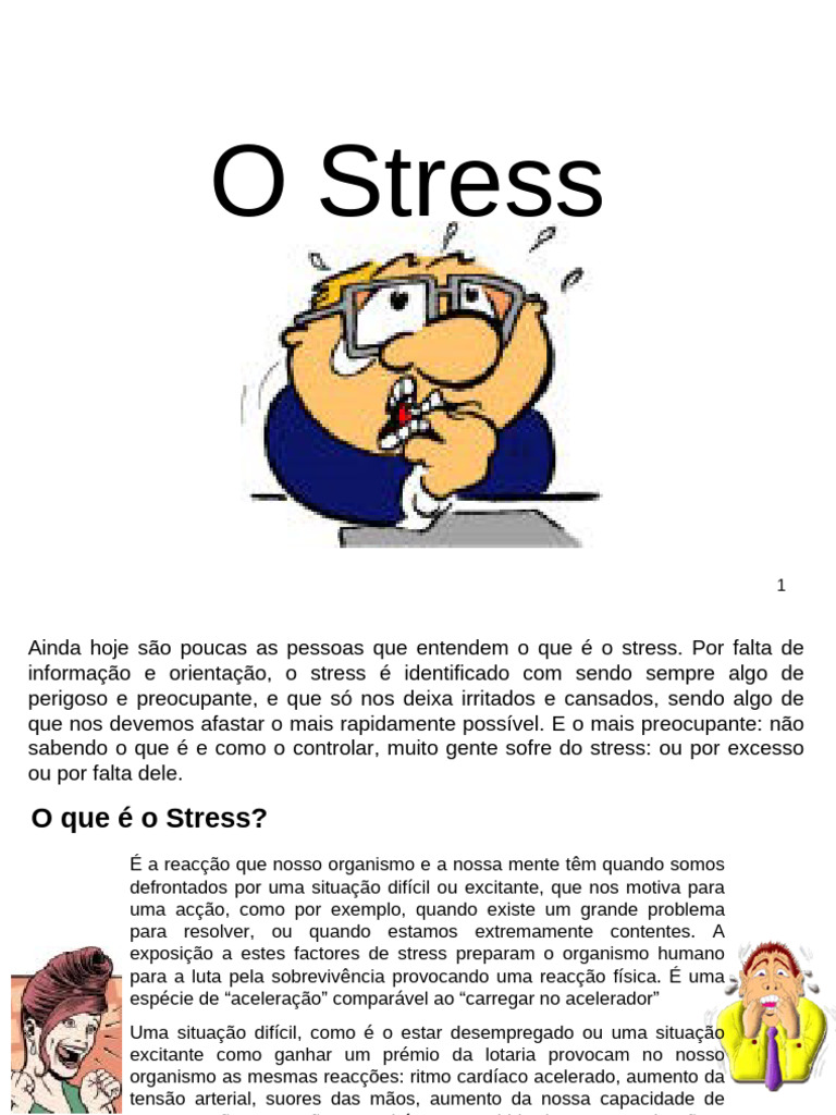 Entendendo o Stress no Trabalho | PDF | Estresse (Biologia) | Comunicação