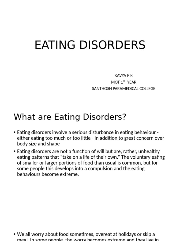 Eating Disorders | PDF | Bulimia Nervosa | Eating Disorder