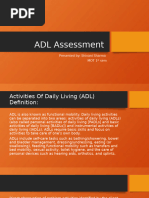ADL Scoring Cheat Sheet | PDF | Hygiene | Wheelchair