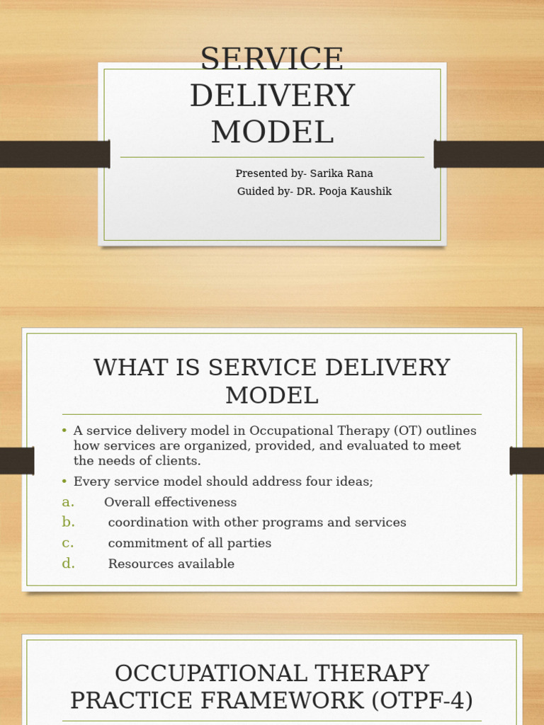 Occupational Therapy Service Models | PDF | Occupational Therapy ...