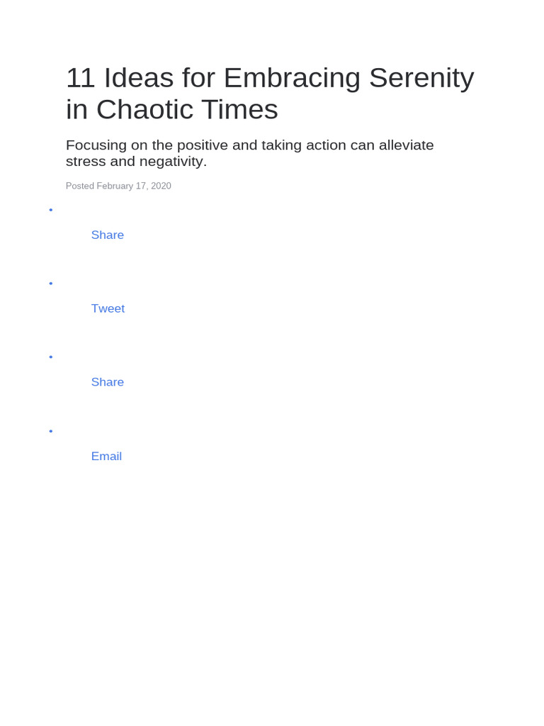 11 Ideas For Embracing Serenity in Chaotic Times | PDF | Macbeth ...