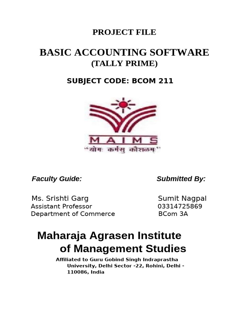 PROJECT FILE Front Page and Index | PDF