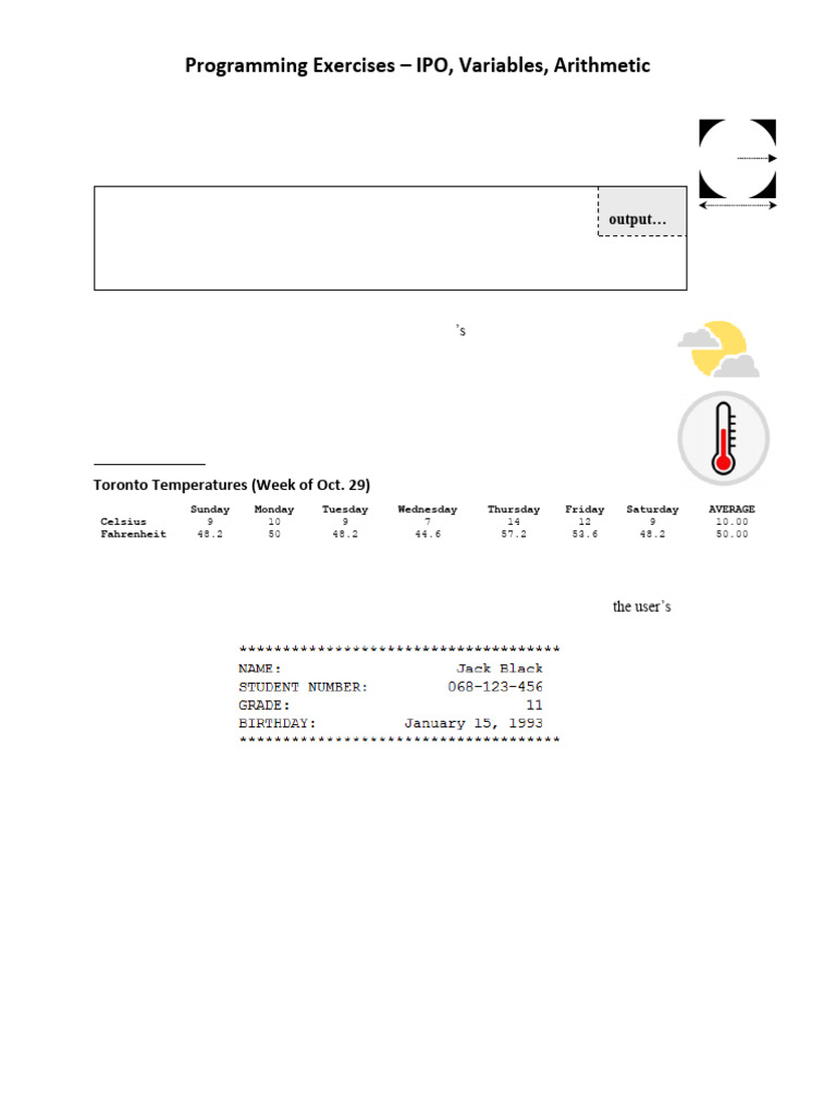 ArithmeticVarsIPOpart2 Nov2023 | PDF | Fahrenheit | Computer Programming