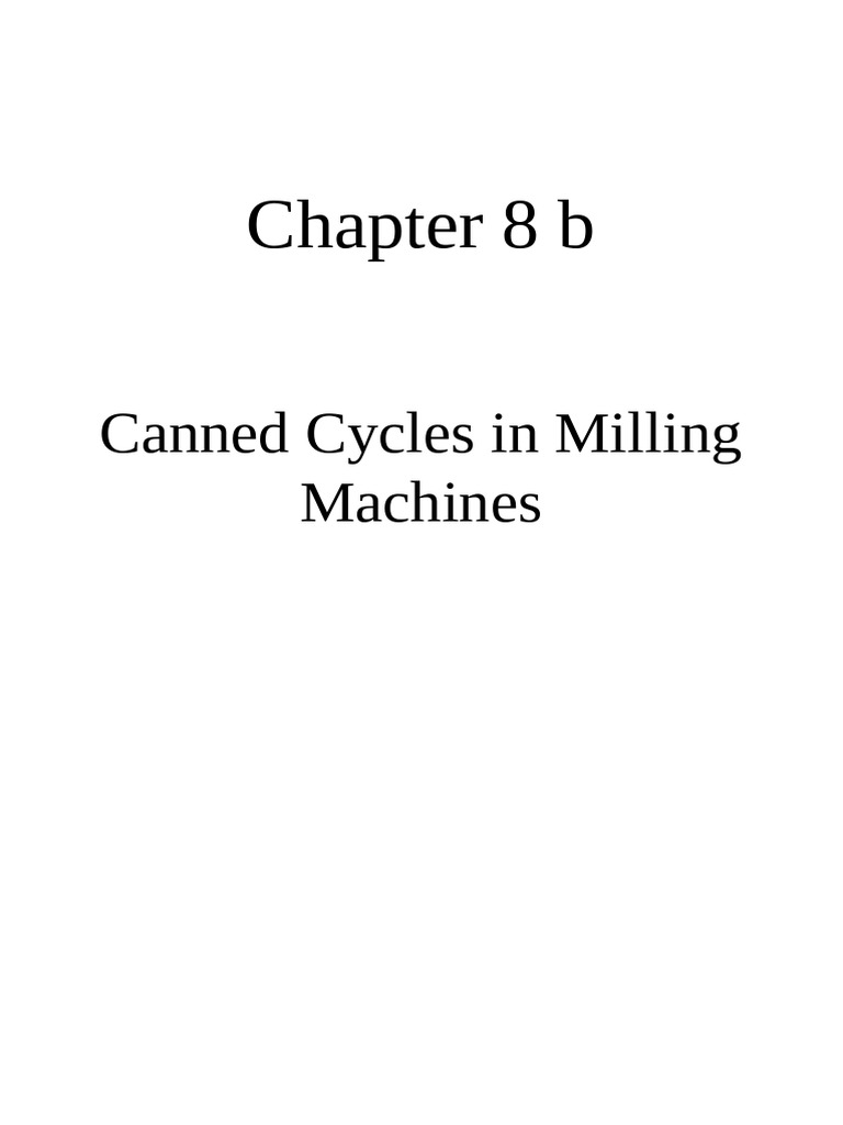 CNC Chapter 8b | PDF | Numerical Control | Machining