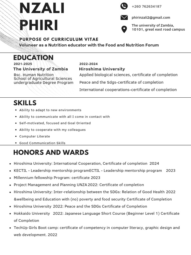 White Minimalist Business Administration Resume | PDF