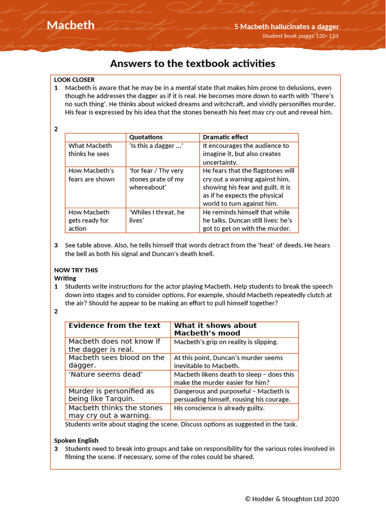 Macbeth's Dagger Hallucination Analysis | PDF | Macbeth