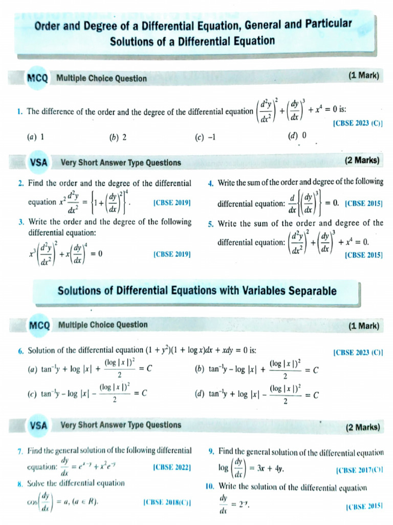 ASSIGNMENT NO 7 (DIFFERENTIAL EQUATIONS) (04-01-25) | PDF | Equations ...