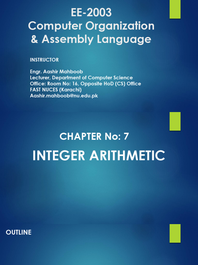 Integer Arithmetic in Assembly Language | PDF | Arithmetic | Computer ...