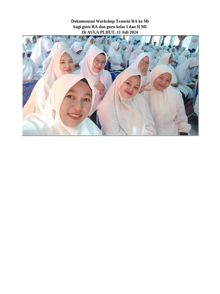 OK-Dokumentasi Workshop Transisi RA ke Mi | PDF