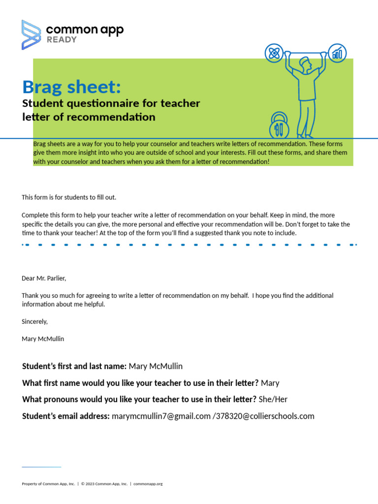 Teacher Brag Sheet - Mr. Parlier | PDF | Cognition | Human Communication