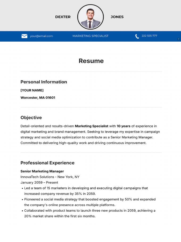 Resume01 Template Ashih | PDF