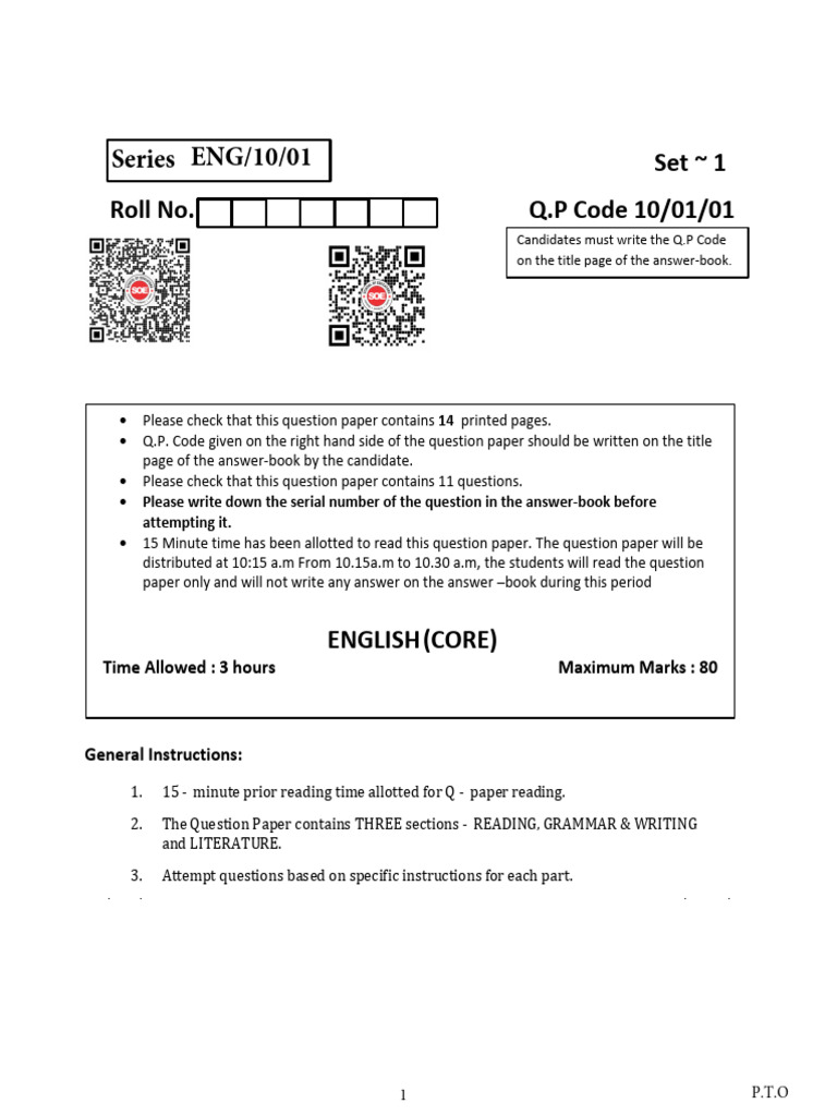 Set of 15 Half Yearly Sample Papers for Class 10 English With Solutions ...