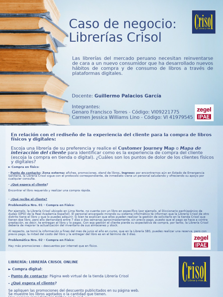 Caso de Negocio CRISOL FINAL TORRES WILLIAMS | PDF | Las compras en ...