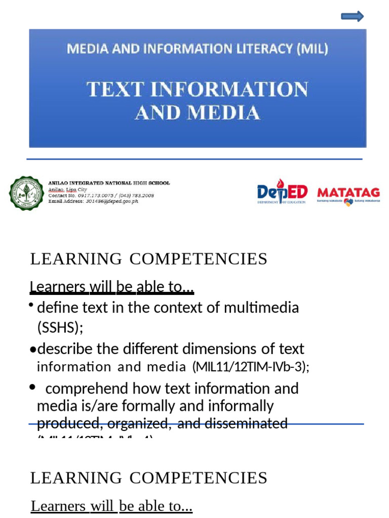 Mil q2 Week 3 Lecture | PDF | Typefaces | Serif