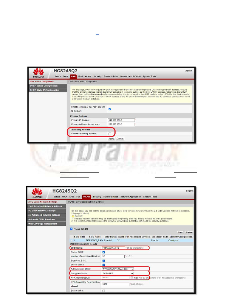 CONFIGURACION HUAWEI - HG8245Q2 ONT AC DUAL BAND | PDF