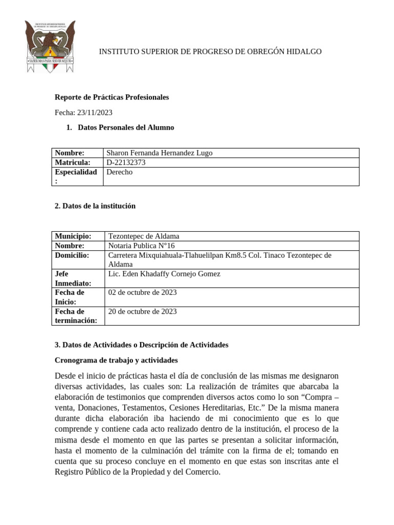 Reporte de practicas | PDF