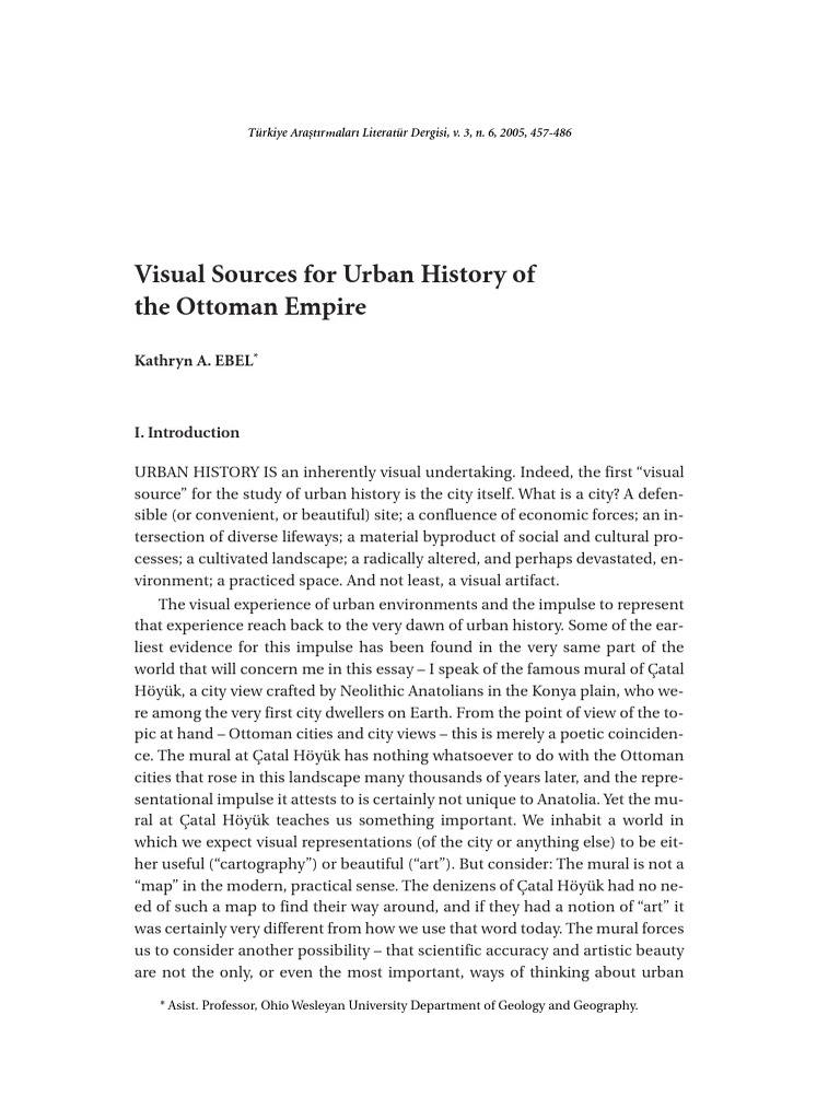 Visual Sources in Ottoman Urban History | PDF | Ottoman Empire ...